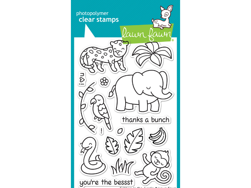 Lawn Fawn Critters in the Jungle Cling Stamp Set – Crafting with Vicky