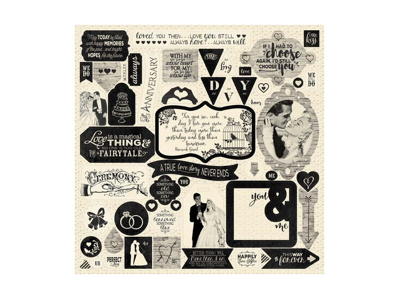 Authentique Always Collection 12 x 12 Sticker Sheet – Crafting with Vicky